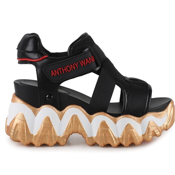 Anthony Wang | Shoes | Anthony Wang Blackberry Black Sneaker Sandal ...